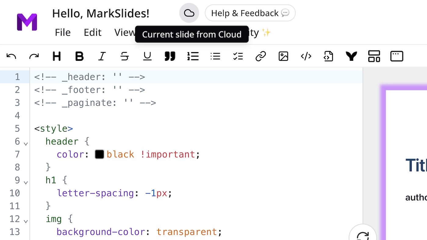 MarkSlides | Instantly Create Slides from Markdown with AI