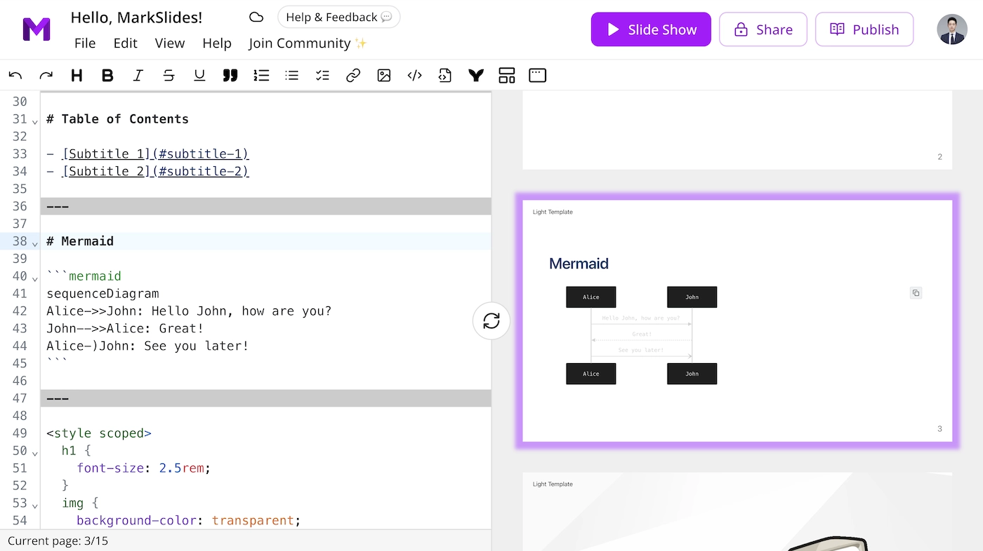 MarkSlides | Instantly Create Slides from Markdown with AI